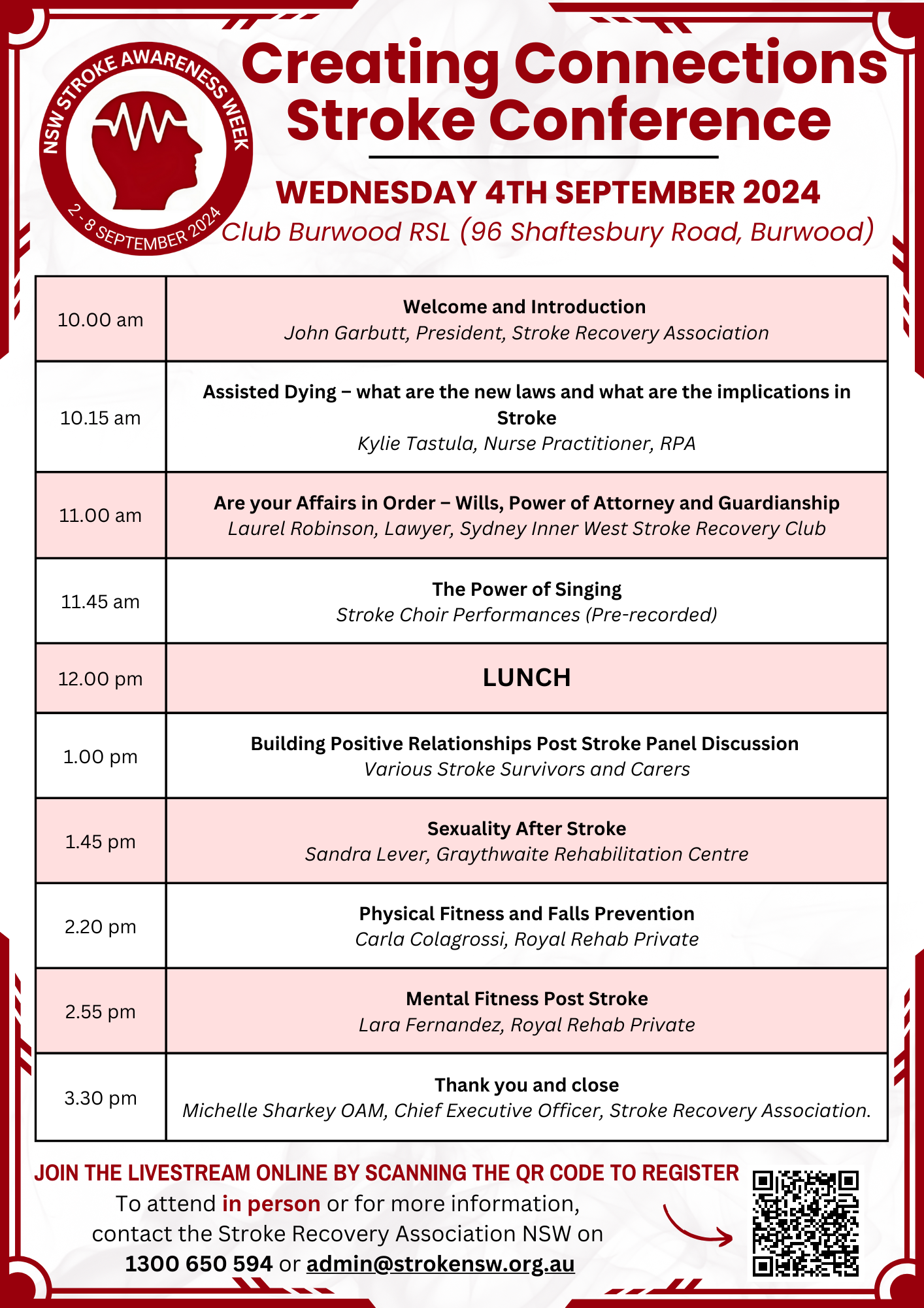 Creating Connections Stroke Conference 2024 | Stroke Recovery ...
